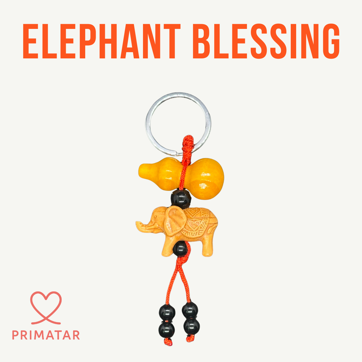 พวงกุญแจช้างนำโชค Elephant Blessing – PRIMATAR
